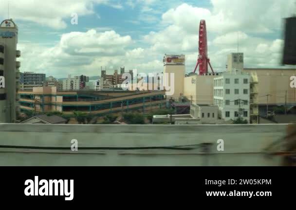 Kyushu - View from window of Shinkansen train. 4K resolution Stock ...
