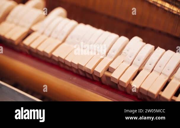 The mechanism of the piano works. The piano mechanism creates sound ...