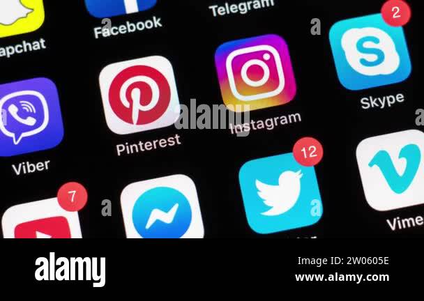 Facebook snapchat telegram whatsapp Stock Videos & Footage - HD and 4K ...