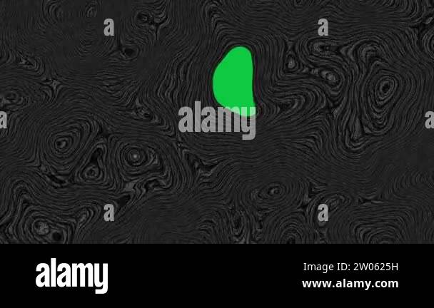 Moving random psychedelic waves on green screen background. Abstract ...