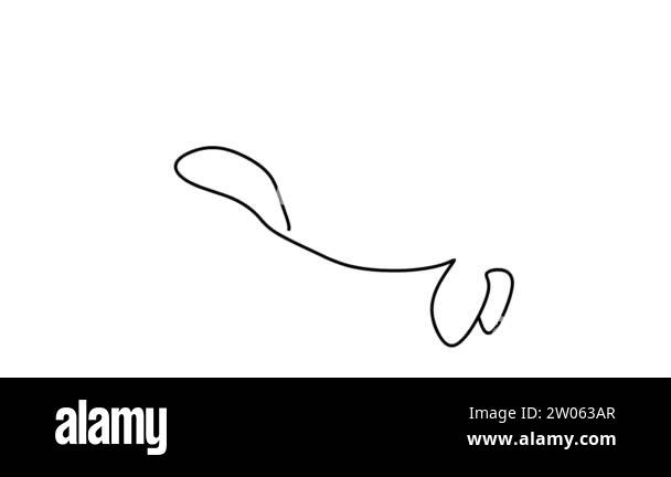 Self drawing simple animation of single continuous one line drawing of ...