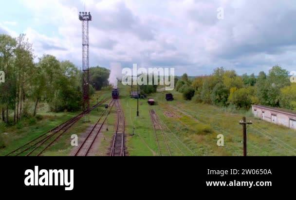 steam locomotive railway, ostashkov, aerial railway, railroad, railroad ...