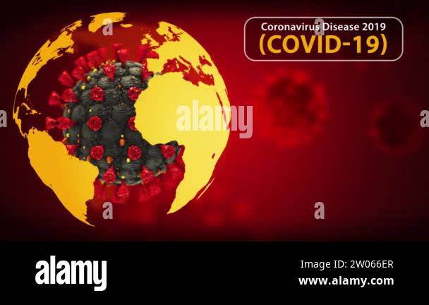 Coronavirus Covid19 Cell Virus outbreak medical animation. dangerous ...