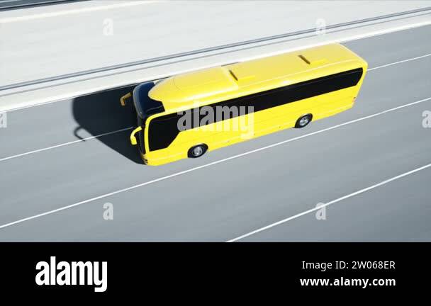 3d model of bus on bridge. Very fast driving. 4k animation Stock Video ...