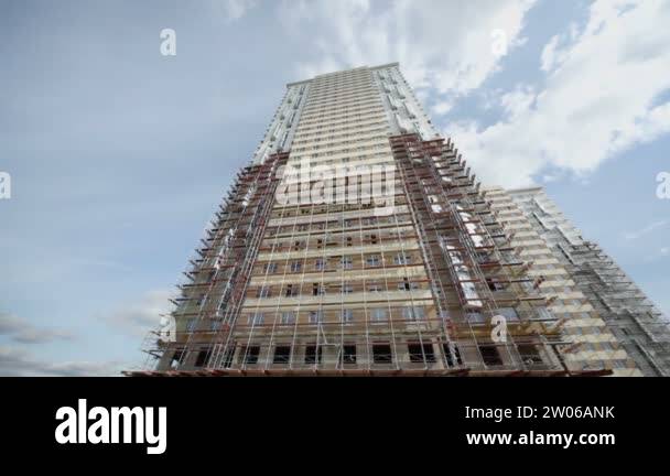 Construction site of high-rise house Stock Video Footage - Alamy