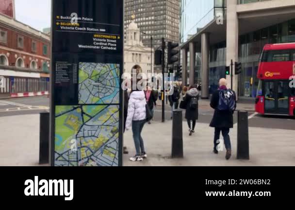 An information board victoria station Stock Videos & Footage - HD and ...