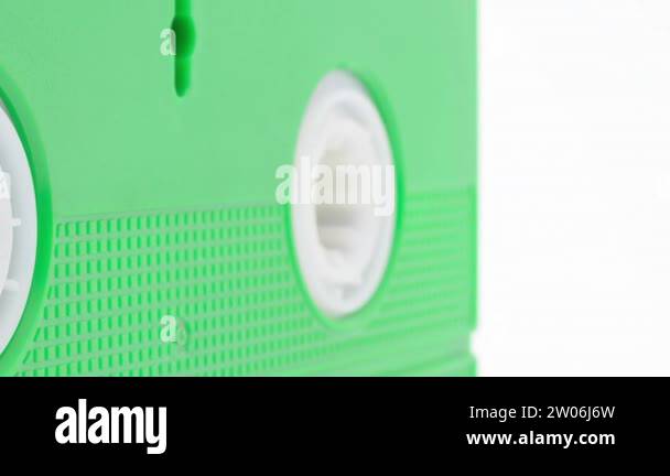 VHS, cassette tape. Green VHS, Video Home System Stock Video Footage ...