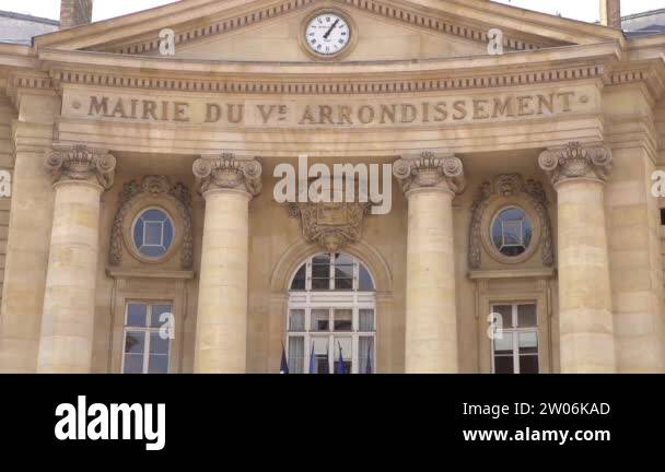 PARIS, FRANCE-30 APRIL, 2019: Pantheon is building in Latin Quarter in ...