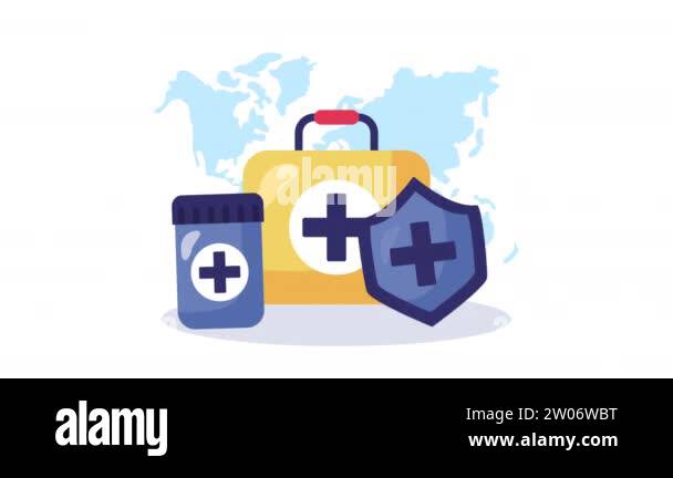 medical kit and medicine animation Stock Video Footage - Alamy