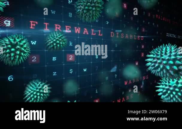 A digital representation of moving malware and computer virus attacking ...