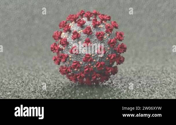 3D virus animation, full movement of all surfaces. Looped for ...
