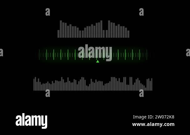 Digital animation of three examples of media visualization arranged on ...