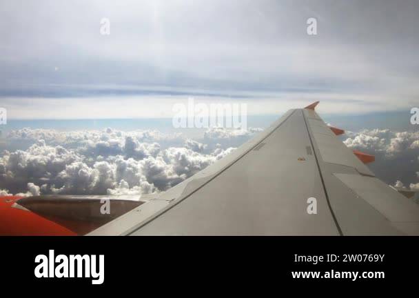 Bari, Italy-20 September, 2018: 4K, Beautiful clouds from above as seen ...
