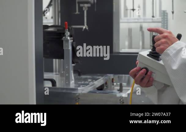 3D measurement of plastic castings on a modern machine. Industry 4.0 Manufacturing Automation ...