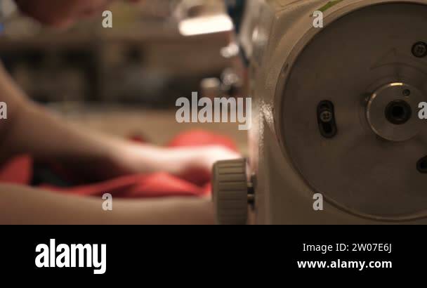 Hands seamstress sewing professional machine Stock Videos & Footage ...