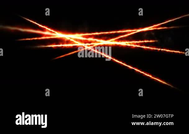 Orange beam loop animation. Background animation of flowing streaks of ...