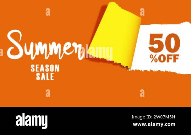 Summer Sale animation 50% off, 20% off, 10% off and green screen in ...
