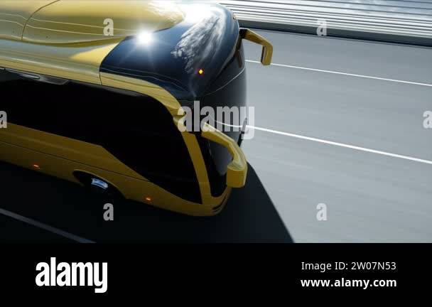 3d model of bus on bridge. Very fast driving. 4k animation Stock Video ...