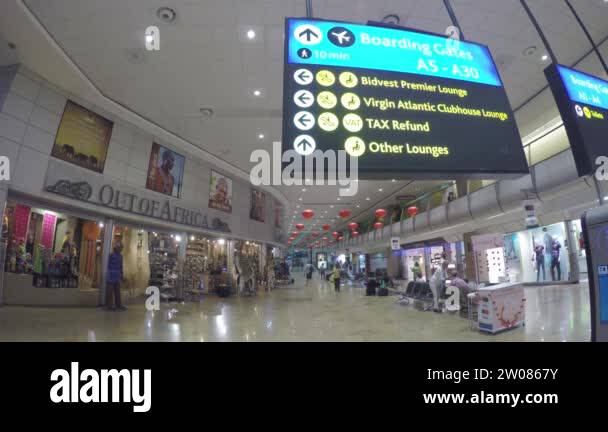 Johannesburg International Airport JNB Interior with Passenger ...