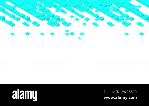 Cube box 3D virtual isometric shuffle wave pattern, Blockchain technology concept design ...