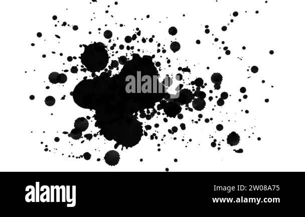 Ink Splatter And Stains Brushes Patterns Animation Effect/ 4k animation ...