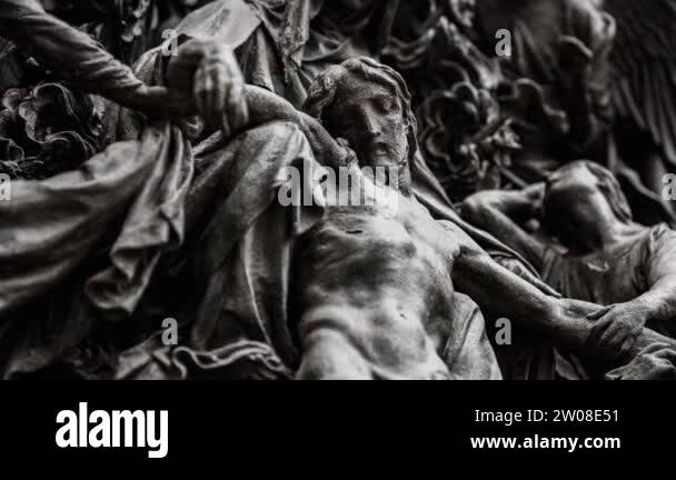 Beautiful Duomo di Milano iron gates decor in close up.Jesus Christ ...