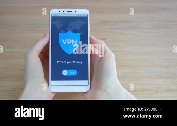 Vpn Virtual Private Network Turning On Vpn On The Smartphone Data Encryption Ip Substitute