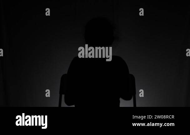 Anonymous girl interview in the dark with low light conditions and ...