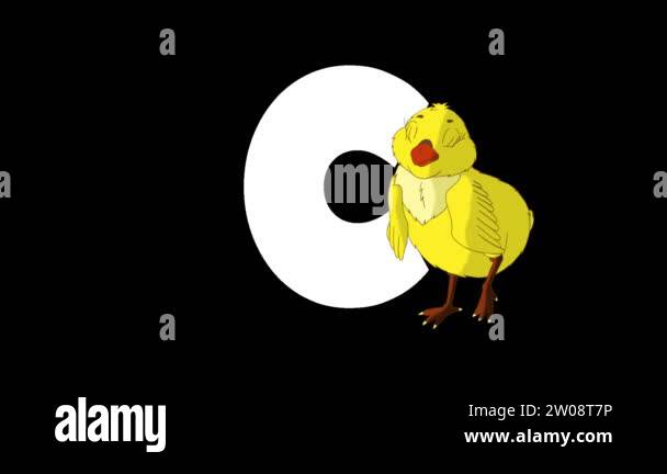 Animated zoological English alphabet. Alpha matte motion graphic ...