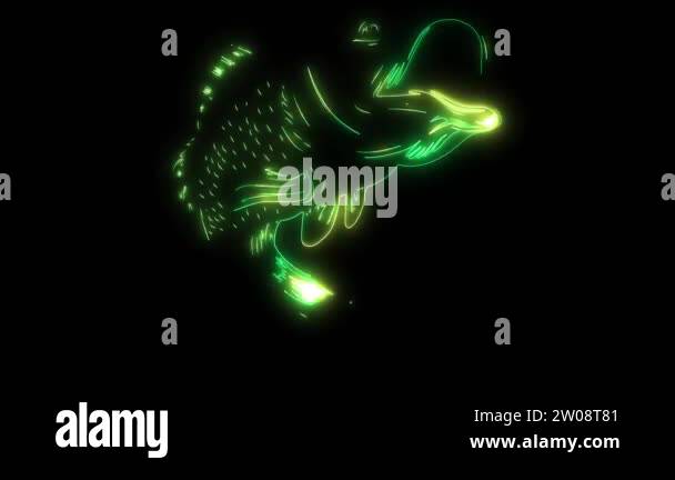 bass fish laser animation video Stock Video Footage - Alamy