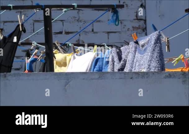 Washing on lines Stock Videos & Footage - HD and 4K Video Clips - Alamy