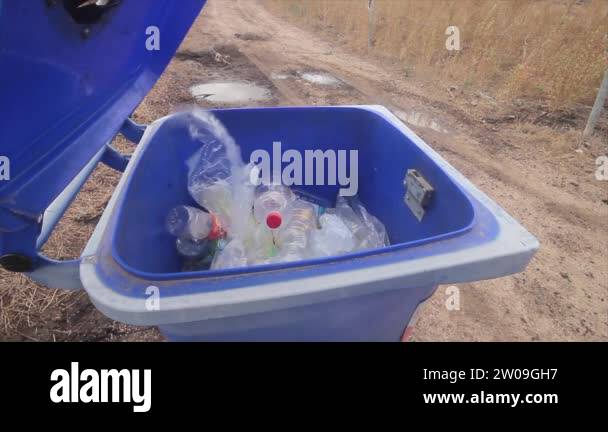 Plastic bottles recycling collection bin Stock Videos & Footage - HD ...