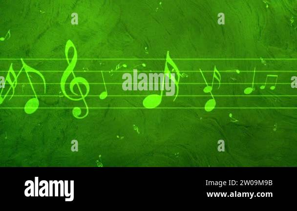Animated background with musical notes, Music notes flowing, flying ...