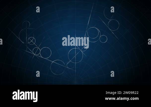 Loop transition animation with scientific geometric patterns in ...