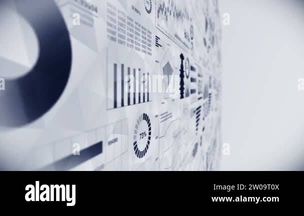 Business infographics with diagram loop animation. Charts and graphs ...