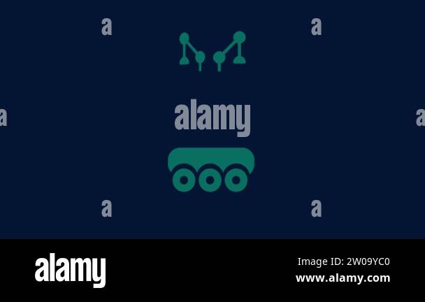 Bouncing Flat Elements Forming Robot Animation Forming With Every Part ...