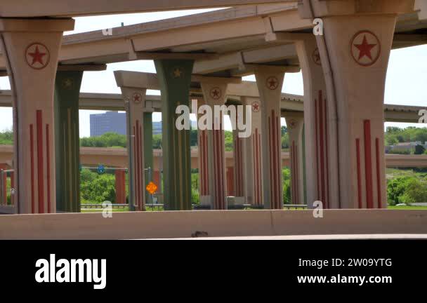 Dallas Highway Columns with the Texas Lone Star Symbol From The Group ...