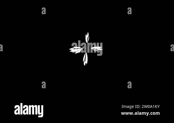 Cartoon basic Shape animations on black background.Basic shape ...