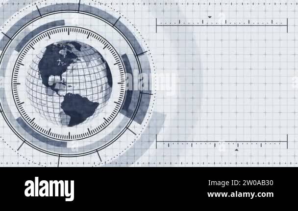 Planet earth hologram in virtual display. Futuristic user interface HUD ...