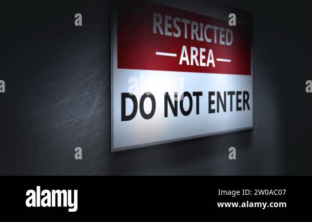 Caution restricted area sign Stock Videos & Footage - HD and 4K Video ...