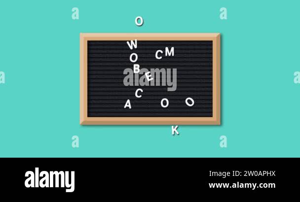 Animation of the words Welcome Back To School formed in white letters ...