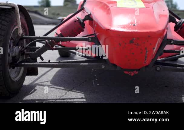Suspension elements of a sports buggy. A complex multi-link suspension ...