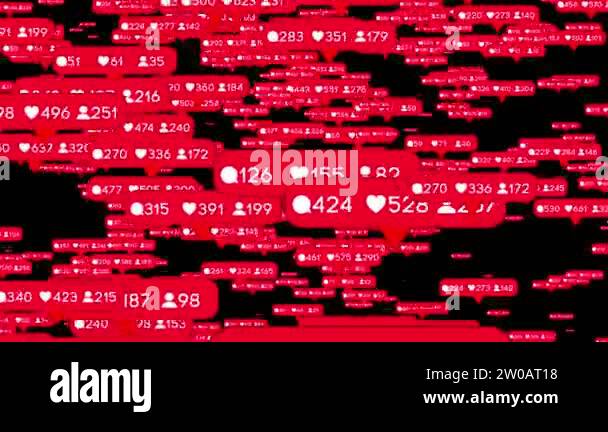 Animation media messages followers likes Stock Videos & Footage - HD ...