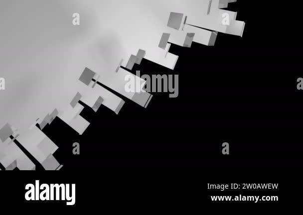 Background animation of diagonally unfolding metal elements with twist ...