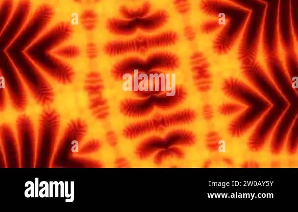 Zoom In and Out of Trippy Psychedelic Fiery Fractal Shape Pattern - 4K Seamless Loop Motion ...