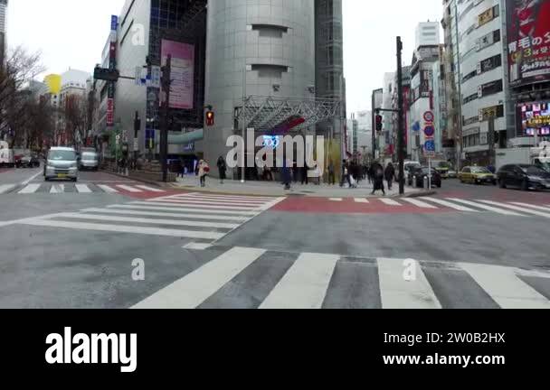TOKYO, JAPAN - CIRCA MARCH, 2017: POV entering 109 department store in ...