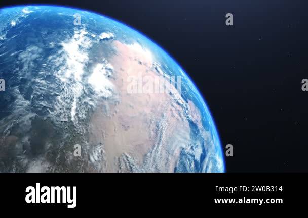 Rotating planet Earth with a real tilt axis and direction of rotation ...