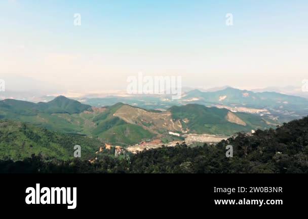 Beautiful view of the Fansipan mountain from the observation deck in Sa ...