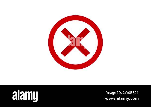 Error Wrong Mark Icon Animation/ 4k animation with error mark icon for ...