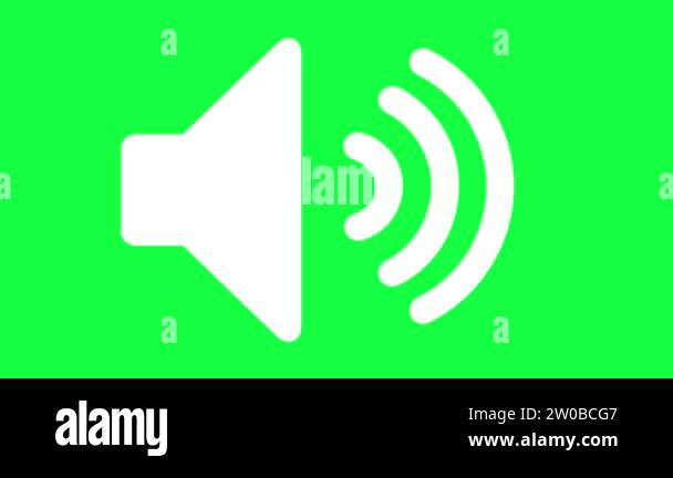 Icon of Sound on a Green Screen (Chroma Key) Background. Isolated ...